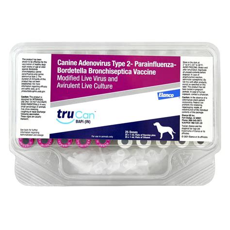 Trucan Bapi Intranasal Dog Vaccine 25 Single Doses Jeffers