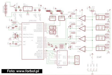 Line Follower Atmega8 L293D LM324 4 Czujniki Sprawdzanie