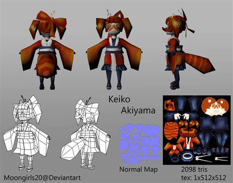 Low Poly Oc Model Keiko Akiyama — Weasyl