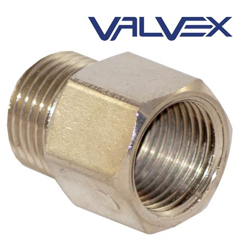 Conector Recto Agua Gas Vapor Laton Niquelado Valvex STI LTDA