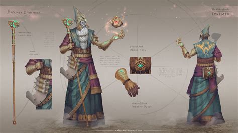 Artstation Dwemer Engineer Concept Art Mary Pronina Makinari
