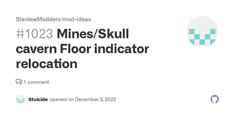 Minesskull Cavern Floor Indicator Relocation · Issue 1023 · Stardewmoddersmod Ideas · Github