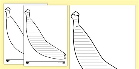 Banana Writing Template Hecho Por Educadores Twinkl
