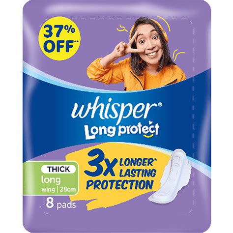 Whisper Napkin Long Protect 28cm X 8s Shop Walter Mart
