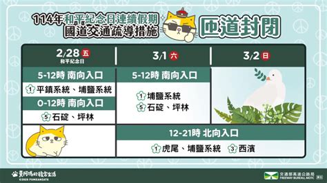 228連假國道高乘載暫停收費時段報你知 避塞車交通攻略出門前必看 生活 中央社 Cna