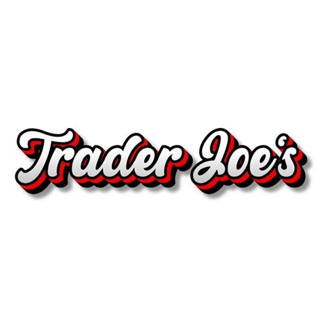 Premium Photo Traderjoes Text 3d Silver Red Black White Background
