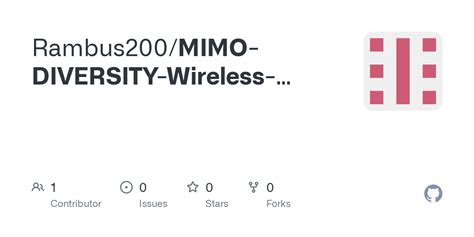 GitHub Rambus MIMO DIVERSITY Wireless Matlab Simulation