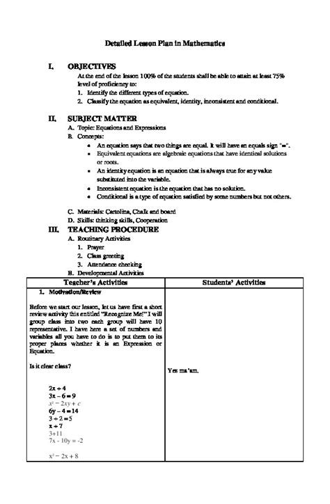 Grade 7 Lesson Plan Pdfcoffee Com