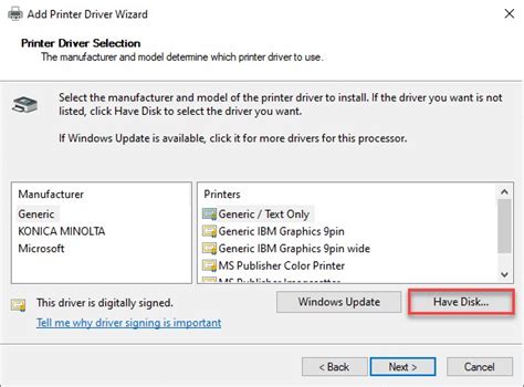 install a shared printer as a local port device