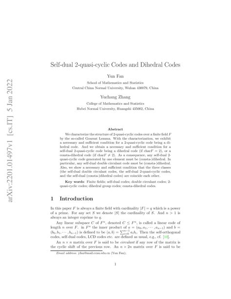 self dual 2 quasi cyclic codes and dihedral codes deepai