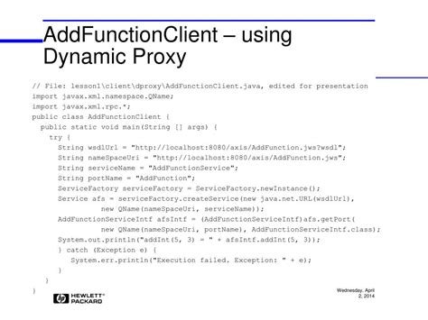 ppt web services with jax rpc and apache axis powerpoint presentation