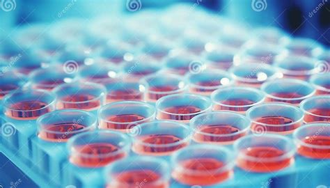 Plate With Samples For Biological Tests Analysis And Biomedical