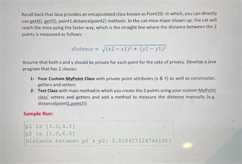 Solved Recall Back That Java Provides An Encapsulated Class Chegg Com