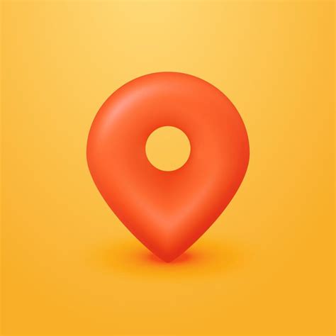 Realistic 3d Map Pin Pointer Icon Red On Yellow Background 13134868 Vector Art At Vecteezy