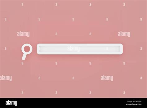 3d render web search bar browser button for website and ui design