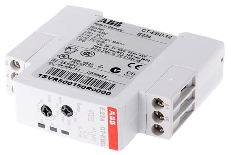 1SVR500150R0000 CT EBD 12 ABB ABB DIN Rail Mount Timer Relay 24 240 V Ac 24 48V Dc 1