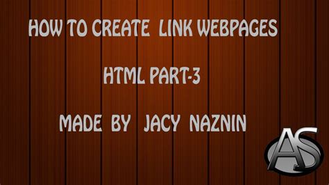 How To Create Link Webpages By Html Part 3 YouTube