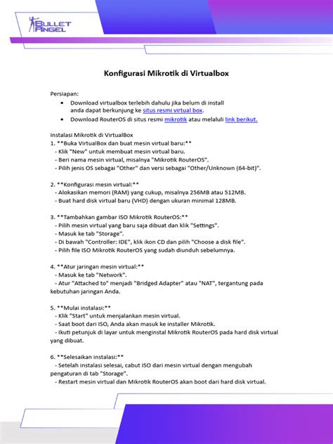 Agus Xii Tkj 01 Konfigurasi Mikrotik Routeros Di Virtualbox