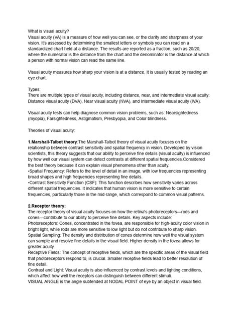 visual acuity pdf visual acuity visual system