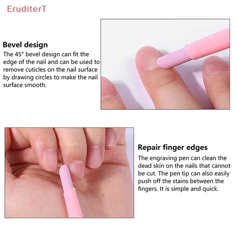 [eruditert] ปากกาขัดเล็บ หิน ทําความสะอาดได้ ออกแบบเอียง ขัดหนังกําพร้า