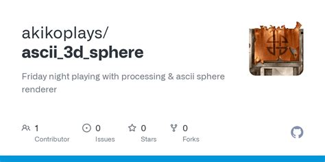 GitHub Akikoplays Ascii 3d Sphere Friday Night Playing With