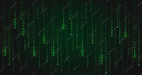 Premium Vector Matrix Style Binary Code Programming Code Falling