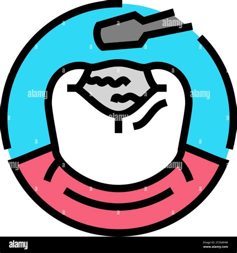 Filling Dental Procedure Color Icon Vector Illustration Stock Vector