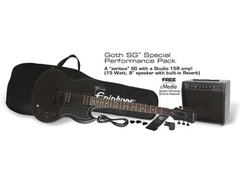 Epiphone Legacy Goth Sg Special Ltd With Electar 15r Pitch Black