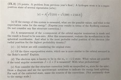 solved ix 3 15 points a problem from previous year s
