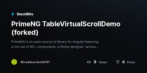 Primeng Tablevirtualscrolldemo Forked Stackblitz