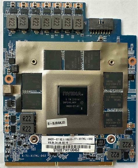 new clevo x170km nvidia rtx 3080 gn20 e7 a1 16gb gddr6 mxm3 2 video
