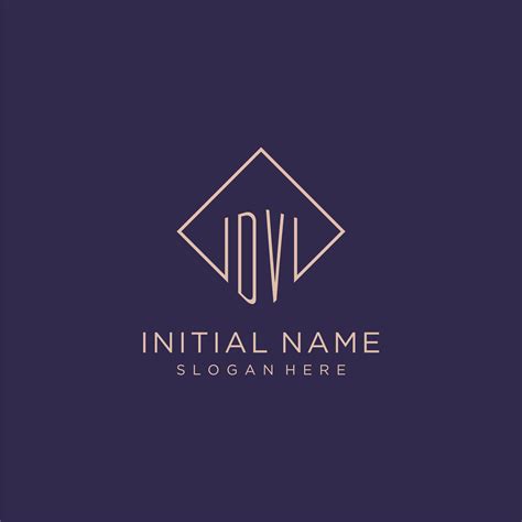 Initials Dv Logo Monogram With Rectangle Style Design 27934575 Vector