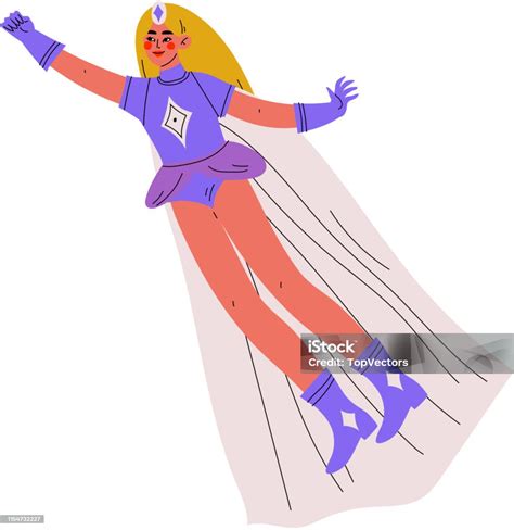 밝은 슈퍼 히어로 복장 여성 영웅 캐릭터 비행 벡터 일러스트 레이 션의 아름 다운 소녀 개념에 대한 스톡 벡터 아트 및 기타 이미지 개념 구조 권위 Istock