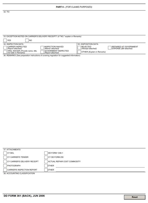 Dd Form 361 Transportation Discrepancy Report Tdr Dd Forms