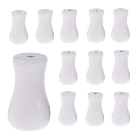 Apuxon 20pcs White Wood Tassel For Window Blinds White Cord