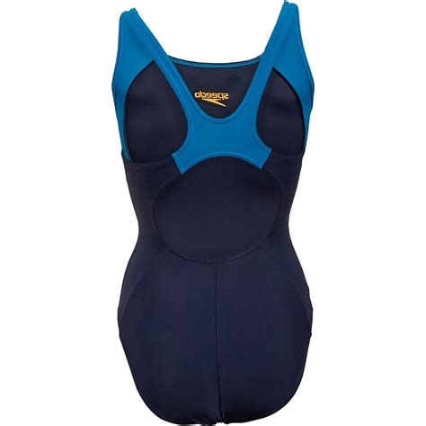 Buy Speedo Womens Colourblock Splice Muscleback Swimsuit Blueorange