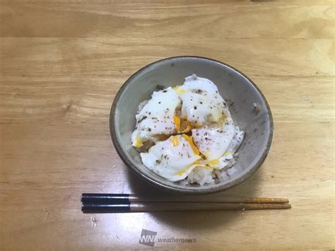 今日の朝ご飯は、目玉焼き🍳ご飯です。みな 兵庫県神戸市東灘区 なのはなガール🌸 ウェザーニュース