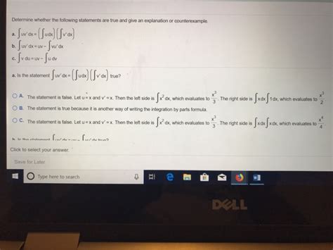 Solved Determine Whether The Following Statements Are True