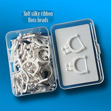 T Smile 3rd Generation Dental Flosser 1 Handle 50 Soft Silky Ribbon Floss Heads 50 Extra