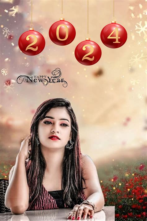 Happy New Year 2024 Woman Picsart Editing HD Background CBEditz