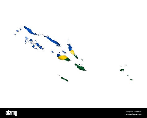 Vector Isolated Illustration With Solomon Islands National Flag With