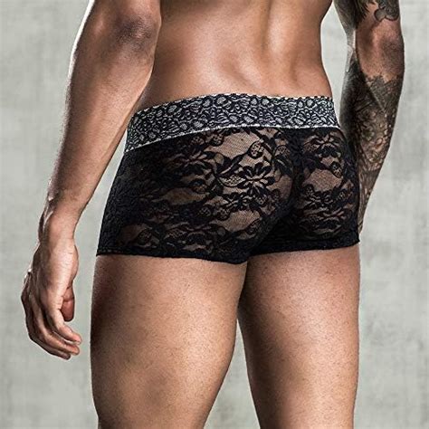 Darrah Mens Lace Black Panties Sissy Panties For Men Through