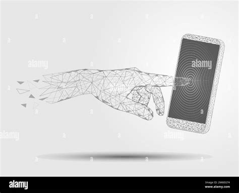 Mobile Tech Vector Polygonal Art Style Illustration Stock Vector Image