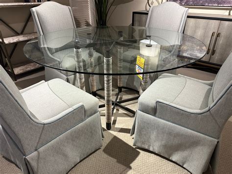 60 In Round Glass Dining Table Slaters Home Furnishings Modesto