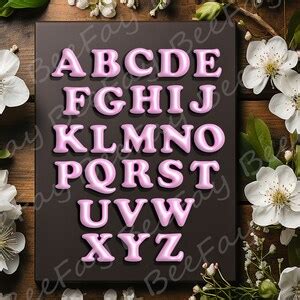 D Bubble Alphabet PNG Digital Download D Bubble Letter Pink Bubble Alphabet Bubble Puff