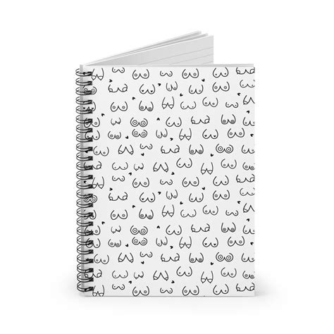 Spiral Notebook Boobs Girls Women Journal College Fun Funny Boobs Titties Pad Notes