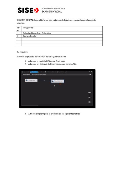 Examen Parcial EXAMEN PARCIAL EXAMEN GRUPAL Llene El Informe Con