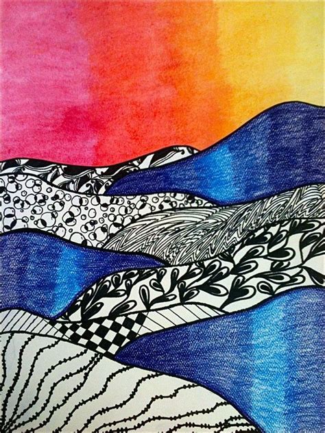 8th Grade Zentangle Landscapes Artofit