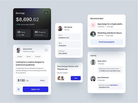 Freelance Platform Components By Vishnu Prasad On Dribbble