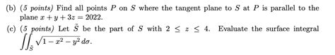 solved 2 consider the surface s with equation 4z2−x2−y2 1